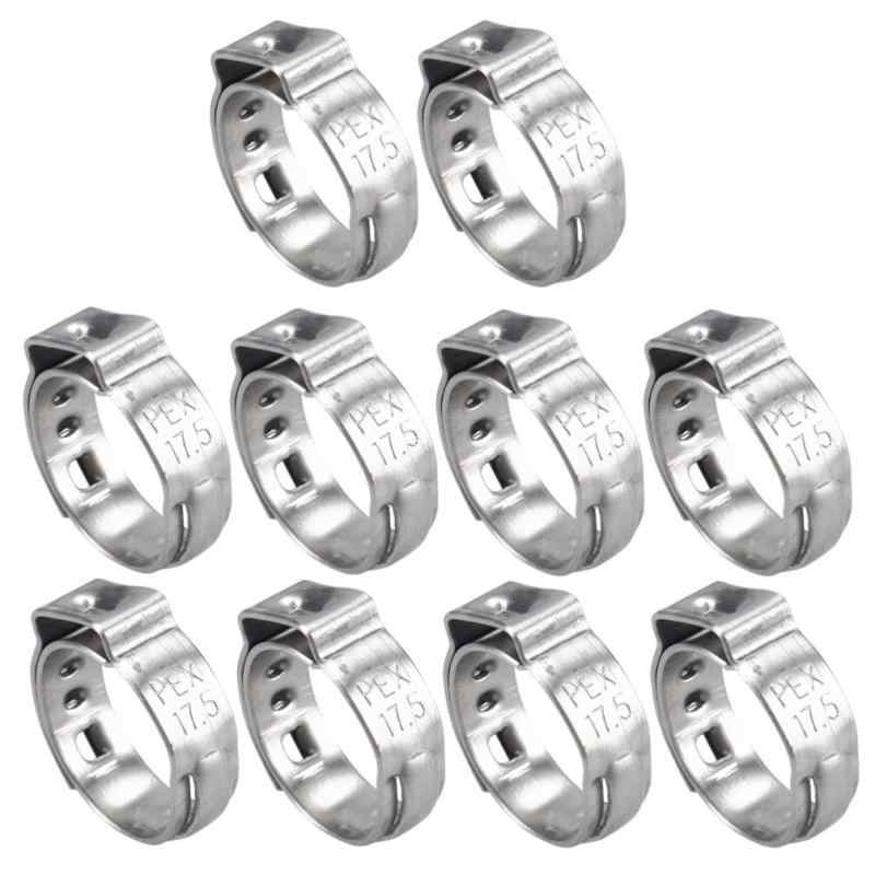 VORCOOL ホースバンド ホース ステンレス鋼 ホース パイプクリップ 10個 1/2インチ 17.5MM左右対応1/2インチ; 10個 ;直径17.5MM左右対応ドライバーでホース のネジを緩めるのが簡単で、ホース にパイプを通し、フ...