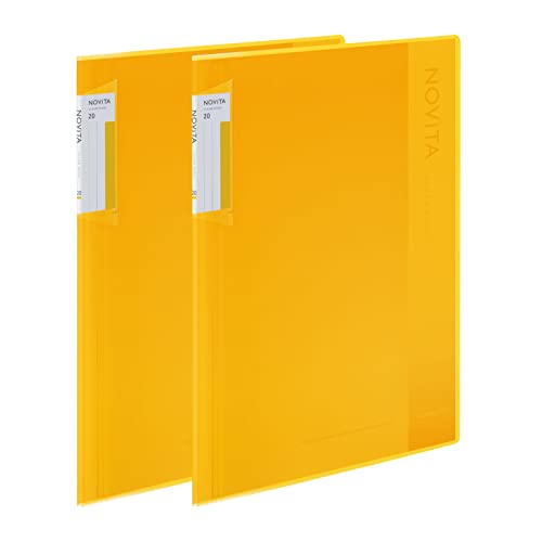 20ポケット(400枚収容可能)イエロー/2冊/ラ-NV20YX2SET・Color:イエローSize:2冊Style:20ポケット(400枚収容可能)・パッケージ個数:1・【外寸法(高さ・幅・背幅)】 307×244×5〜40mm・【サイ...