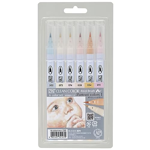 6VD／ポートレートカラーII/小/RB-6000AT/6VD・Color:6VD／ポートレートカラーII・パッケージ個数:1・人物画やイラスト・漫画にも使いやすい6色のセットです。・【色調】ポートレートカラーI・【素材】ペン：PP・PEs...