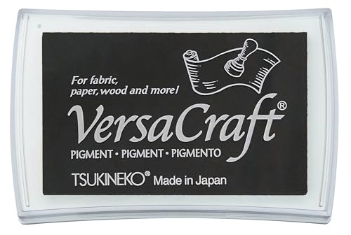 単色リアルブラック/バーサクラフトL/VK000182・Color:リアルブラックStyle:単色・パッケージ個数:1・水性顔料インクパッドで紙・木・布等ににじまず押せるバーサクラフトのLサイズ。バッグにTシャツに、布ににじまず、くっきり。...