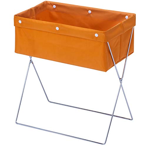 オレンジオレンジ ポリエステル製/サイドワゴン/62039・Style:オレンジ・パッケージ個数:1・サイズ:約幅40×奥行30×高41cm(ワイヤー含む)、ケース高さ約15.5cm 耐荷重:6kg・撥水加工:内側に撥水加工を施しているので...