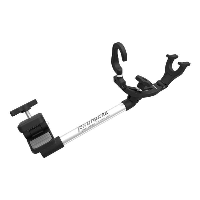 -/W70×D95×H275mm / 取り付けパイプ径:10Φ~34Φ/-・パッケージ個数:1・仕舞寸:W70×D95×H275mm / 取り付けパイプ径:10Φ~34Φ・自重:345g・材質:クランプ、竿受:GFRP、ネジ、ピン類：ステン...