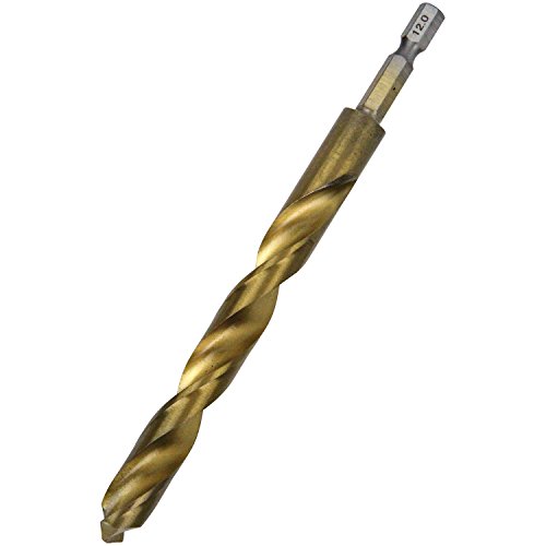 適長ゴールド/12.0mm/12.0mm・パッケージ個数:1・サイズ:12.0mm・標準穴あけ可能厚:(鉄)2.0mm・(木)らせん溝長の2/3程度・軸:六角軸6.35mm・使用電動工具:充電式インパクトドライバー・ドリルドライバー・電気ド...