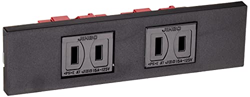 2口ソフトブラック/10 x 10 x 10 cm/KAG-2502・製造国:日本家具や住宅設備など機器用のコンセントセットです。