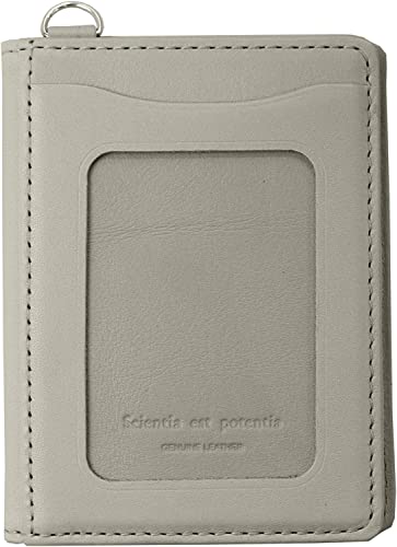 ミニマリストグレージュ/閉じた状態：縦101 x 横77 x 厚み16mm/NSL-3202・Color:グレージュ・パッケージ個数:1・【素材】革:牛革 裏地:レーヨン(シャンタン)・【機能】窓付きカードポケットx2ヶ所 カードポケットx...