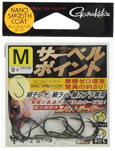 スタイル:ナノスムースコート / サイズ:Mナノスムースコート/Medium/68438・Style:スタイル:ナノスムースコート / サイズ:M・パッケージ個数:1・主な対応魚種:タチウオ・号数:M・入り数:9本・鈎仕様:半スレ・特徴:鯛...