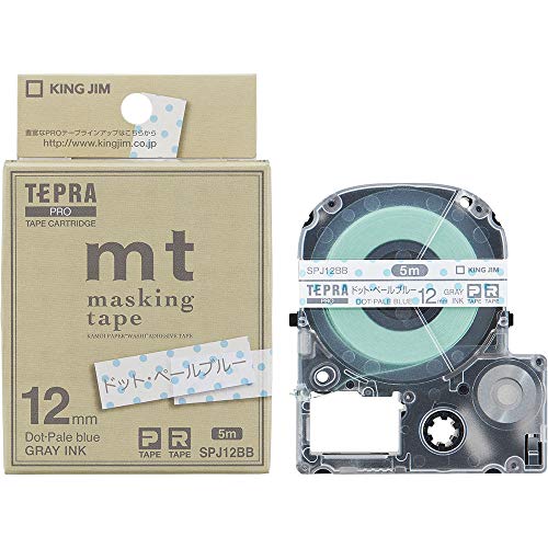 カジュアルドット・ペールブルー/12mm×5m/SPJ12BB・パッケージ個数:1・雑貨用マスキングテープの先駆けであり人気の高い「mt」と「テプラ」のコラボレーション・型番 : SPJ12BB・カラー : ドット・ペールブルー・巻長さ :...