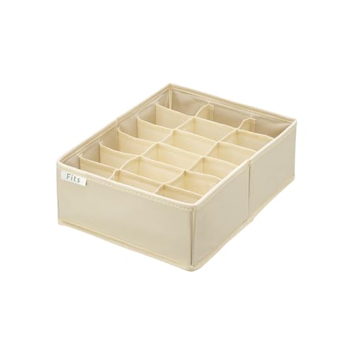 1個ー/Large/ー・Size:Large・パッケージ個数:1・収納ケースの中を整理整頓できる布製ボックスです。・18マスに分かれているので、靴下やハンカチ、子供用グッズ（スタイやよだれカバー）など小物の整理におすすめです。収納ケースの中...