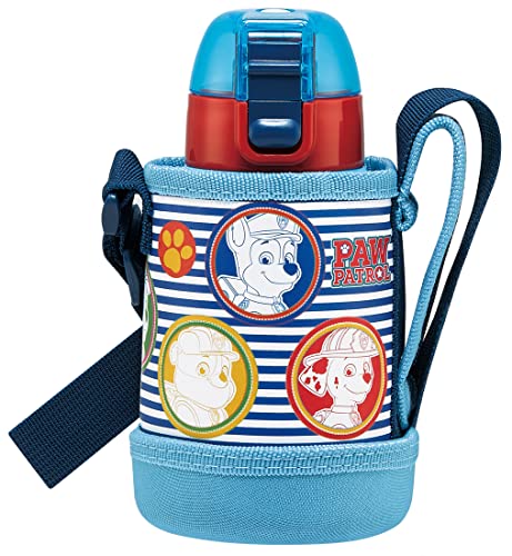直飲みパウ・パトロー/400 ml/KSTCH4-A・パッケージ個数:1・サイズ:直径9.5×高さ17.5cm 容量:400ml・素材・材質：内びん・胴部/ステンレス鋼 カバー/綿・ポリエステル・付属品:肩ベルト・水筒カバー 保冷効力:9度...