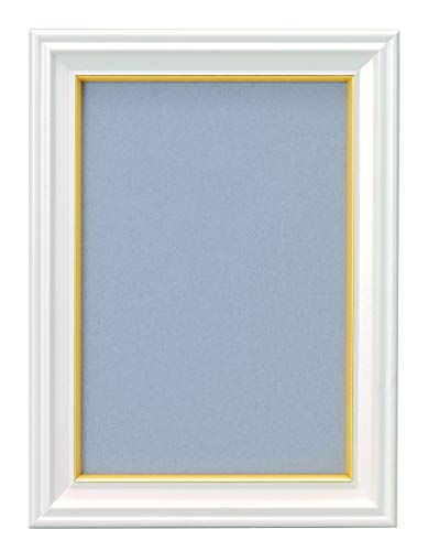 ガラス(無反射)ホワイト/L/41064・Style:ガラス(無反射)・パッケージ個数:1・カラー:パールホワイト、金線入り・木製(石膏下地塗装)・厚手Vカット台紙(1.3mm)・前面板は無反射タイプガラス・付属品:スタンド付パールホワイト...