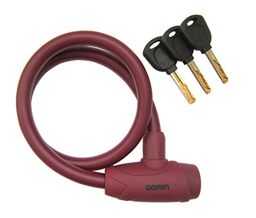 ワイヤー錠紅/-/G-227W・Color:紅・パッケージ個数:1・ウェーブキー式ワイヤー錠・サイズ：φ12×600mmウェーブキー式ワイヤー錠 サイズ：φ12×600mm