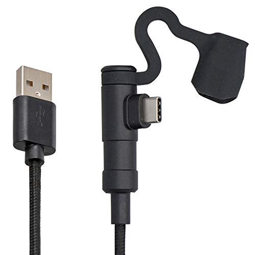 USB-A to USB-Cブラック|グレー/20cm/-・Style:USB-A to USB-C・パッケージ個数:1・【用途】急速充電対応バイク用充電ケーブル・【仕様1】スマートフォン差込み形状をL字にすることで、コネクターや充電ケーブ...
