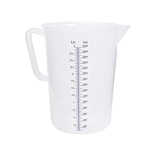 透明/3.0L/43370030・Size:3.0L・パッケージ個数:1・容量:3.0L・目盛:100ml 印刷目盛/25ml・耐熱温度120℃ポリプロだからこわれにくい。