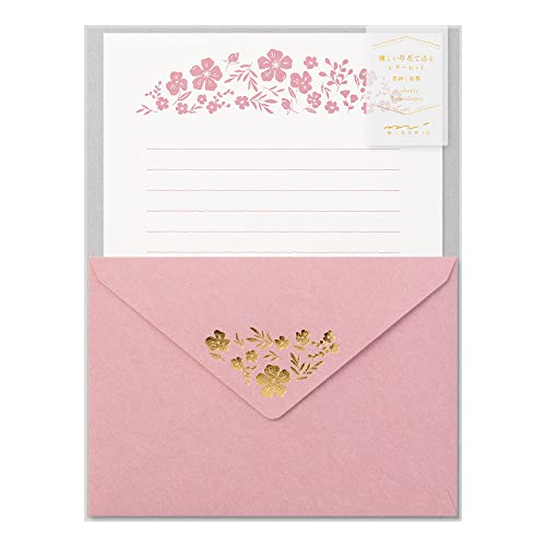 1個小花柄/-/86506006・Color:小花柄Style:1個・パッケージ個数:1・優しい草花柄のすこし大人なレターセット・【サイズ】便箋／H210×W148mm、封筒／H114×W162mm、パッケージ／H218×W168×D5mm...