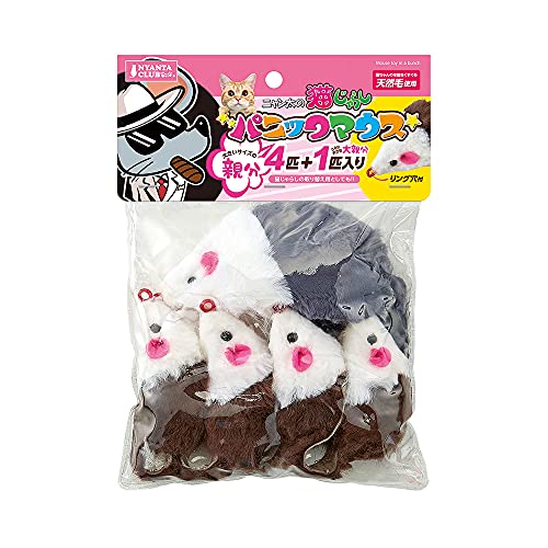 -/5個 (x 1)/CT-575・パッケージ個数:1・親分4匹と大親分1匹のセットです　本能をくすぐる天然毛使用商品紹介 商品紹介 マウス親分4匹と大親分1匹のセットです。猫ちゃんの本能をくすぐる天然毛使用。 使用方法 おもちゃを見せて、...