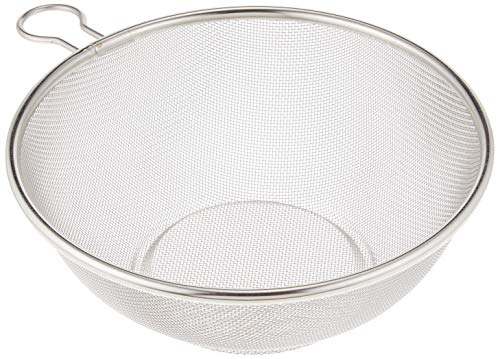 プチリング付シルバー/22cm/AZL5803・Size:22cmStyle:プチリング付・パッケージ個数:1・サイズ(約):外径220×深さ85×柄長50mm×メッシュ16m/s・生産国:日本・素材・材質:18-8ステンレス商品紹介 燕三...