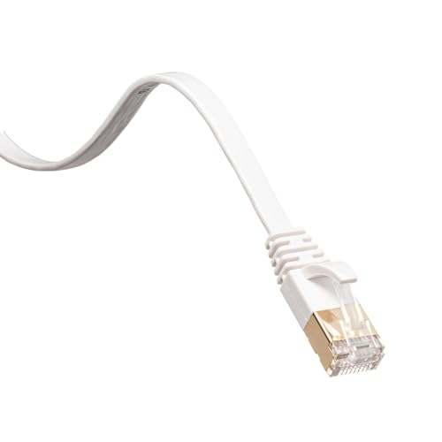 薄さ1.9mm取り回し簡単ホワイト/15m/KB-FLU7-15W・Color:ホワイトSize:15m・パッケージ個数:1・10GBASE完全対応、耐ノイズで1.9mmの薄さを実現したカテゴリ7対応のウルトラフラットLANケーブル・伝送帯...