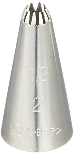 花 12切銀/NO.2/WKT31122・PatternName:花 12切Size:NO.2・パッケージ個数:1・サイズ:直径×高さ(mm)16×31・本体重量(g):3・材質:18-8ステンレス・生産国:日本・口径(mm)6