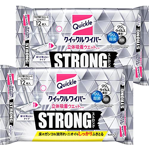 -/12枚 (x 2)/-・パッケージ個数:1・商品サイズ (幅×奥行×高さ) :22.2×9×23・原産国:日本・内容量:24枚床のガンコなベタベタ汚れまで、ゴシゴシしないでふきとれる フロア用クイックル史上最強のベタベタふきとり力で、床...