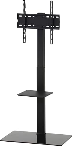 ガラスブラック/大型/85982・Color:ブラック・パッケージ個数:1・テレビをすっきり配置するTVスタンド・サイズ:幅65×奥行40×高さ146cm・本体重量:14.8kg・耐荷重:40kg・材質:構造部材:強化ガラス スチール プラ...