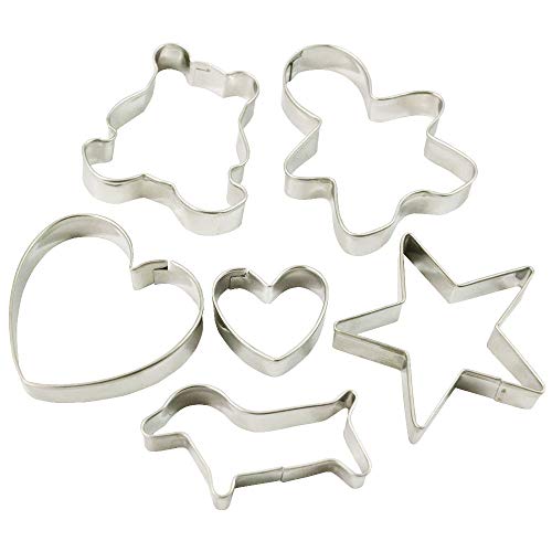 シルバー/6個/DL-6193・Size:6個PatternName:バラエティー6個Aセット・パッケージ個数:1・【かんたん すぐできる スイーツをつくろう】・アイシングでデコレートしてもかわいい大きめタイプ・かわいいこどもとくまの抜き型...