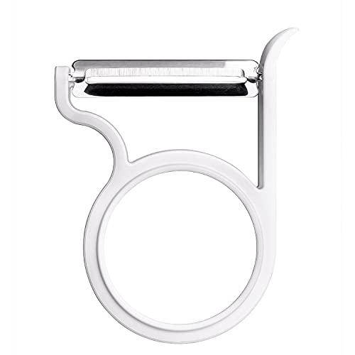 ステンレス鋼白/-/LS1575・PatternName:ピーラー・パッケージ個数:1・サイズ:全長85x幅65x高さ15mm・本体重量:17g・素材・材質:本体:ABS樹脂、刃:ステンレス鋼・生産国:日本・手の平感覚で使えるコンパクトなデ...