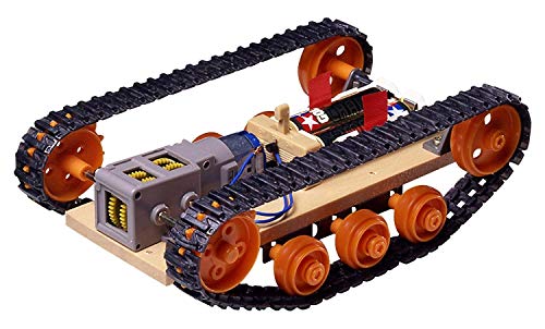 No.108 タンク工作基本セット-/-/70108-000・パッケージ個数:1・走破性に優れたキャタピラで動く車の組み立て工作キット・ギヤボックス、逆転スイッチ付き単3電池ボックス、キャタピラとホイール、そして木製のシャーシなどをセット・...