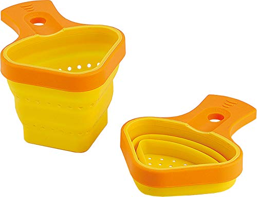 シリコン ステアマーオレンジ/ゆでざる 」/SV-6469・パッケージ個数:1・サイズ(約):17.5×13×3~10cm、本体重量(約):190g・素材・材質:本体/シリコーン・ポリプロピレン樹脂・生産国:中国・食器洗浄機対応1つの鍋でゆ...