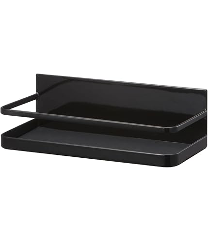 キッチン収納ブラック/約W24.5×D11×H8.5cm/2523・パッケージ個数:1・カラー：ブラック・素材：本体／スチール（粉体塗装）、マグネット　マット／シリコーン・サイズ：幅 24.5cm × 奥行 11cm × 高さ 8.5cm・...