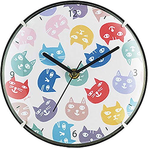いろいろねこ/径20×3.7cm/PL-305・Color:いろいろねこ・パッケージ個数:1・サイズ(約):径20×3.7cm、本体重量(約):200g・素材・材質:本体/ポリプロピレン・ガラス・生産国:中国・電源:単三電池×1本使用 (モ...