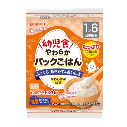 パッケージ個数:1・原材料名：うるち米（国産）商品紹介 電子レンジで1分20秒 1才6ヵ月頃から。たっぷり120g×6パック入。 ・炊き立てのような美味しさ 　お米本来のおいしさを炊き立てふっくら食感で味わえます。 ・北アルプスの天然水と国...
