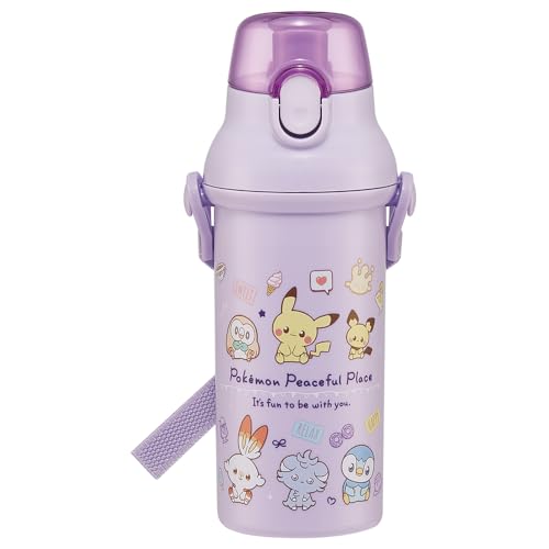 プラ水筒/480 ml/PSB5SANAG-A・Color:プラ水筒・パッケージ個数:1・容量:480ml /サイズ:直径9.4×高さ19.6cm/付属品:肩から掛けられるショルダーベルト、名前シール・重量があって硬いステンレス製水筒を使う...