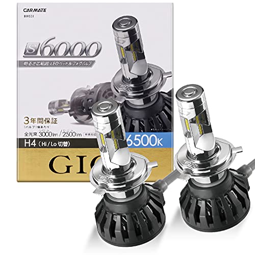 バルブ形状:H46500K (Hi 6000lm / Lo 5000lm)/H4/BW531・Color:6500K (Hi 6000lm / Lo 5000lm)Size:H4Style:バルブ形状:H4・パッケージ個数:1・●HIDバル...
