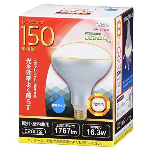 150形電球色/E26/LDR16L-W 9・Size:E26・パッケージ個数:1・サイズ:12×15.7cm・消費電力:16.3W・本体重量(kg):0.244光の広がり130°の広角タイプ。 光を効率よく照らします 長寿命:40000h...