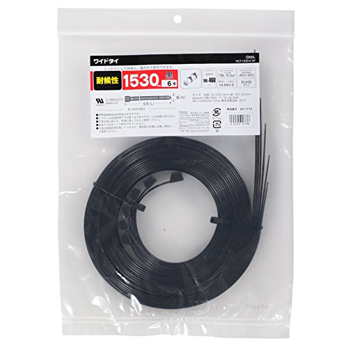 ジップブラック/1530mm 6本入/WLT-1530-K 6P・Size:1530mm 6本入・パッケージ個数:1・しっかりとした結束に・屋内外で使用できる・RoHS適合品●しっかりとした結束に。 ●屋内外で使用できます。 ●RoHS適合...