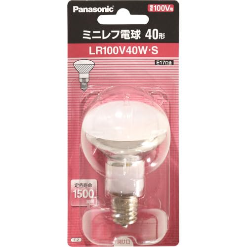 -/100V用/LR100V40WS・Size:100V用・パッケージ個数:1・サイズ:バルブ径50mm×長さ75mm・本体重量(kg):0.016・口金E17・定格寿命(h):1500・型番:LR100V40WSミニレフ電球 口金E17 ...