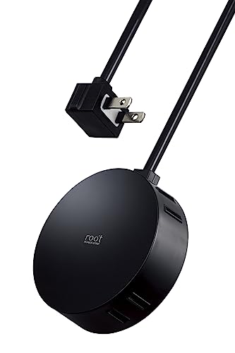 丸型4個口ブラック/1.5m/AVT-D4-2415BK・Color:ブラックSize:1.5mPatternName:単品・パッケージ個数:1・上面を光沢、側面をマットに仕上げ、2つの質感をもたせた感のあるデザインタップ“roo't(ルオ...