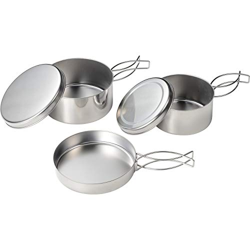 シルバー/16×16×9cm/MH-1542・PatternName:5点セット A・パッケージ個数:1・【セット内容】ソースパン(約1000ml)…1、ソースパンカバー…1、クッカー大(約700ml)、蓋(クッカー大用)…1、フライパン大...