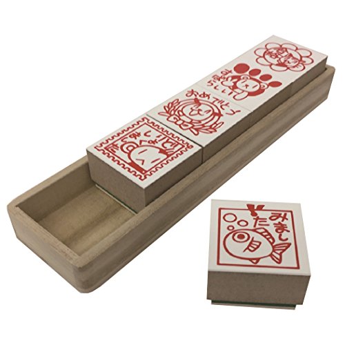 SS-036/ケース:W160×D40×H17mm、スタンプ(1本):W30×D30×H21mm/SS-036・Color:SS-036・パッケージ個数:1・【セット内容】木製ケース1個、スタンプ5種・【印面サイズ】30×30ミリ・【印面内...