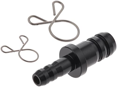 ブラック/5mm→8mm/105-16400・Color:ブラックSize:5mm→8mm・径の異なるホースをジョイントする際に必要なホース変換ジョイントです。・ホースクリップ付き・サイズ：5mm→8mm、1個入り・アルミ製アルマイト仕上げ...