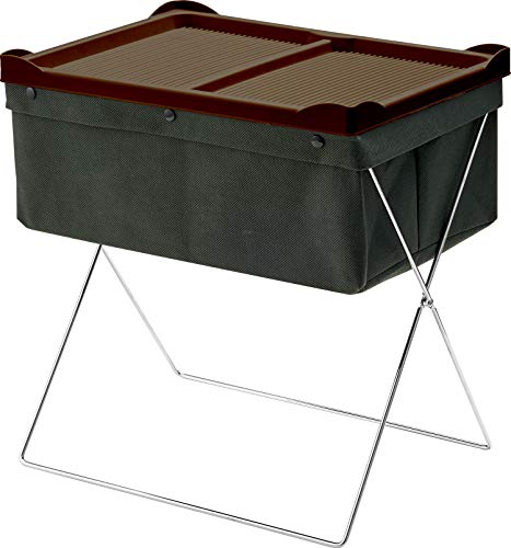 ダークグリーン フタ付きグリーン フタ・ワイヤースタンド付/リビング収納/620-41・Style:ダークグリーン フタ付き・パッケージ個数:1・サイズ:約幅40×奥行30×高さ42.5cm(ワイヤー含む)・ケース高さ17cm・【カラー】:...