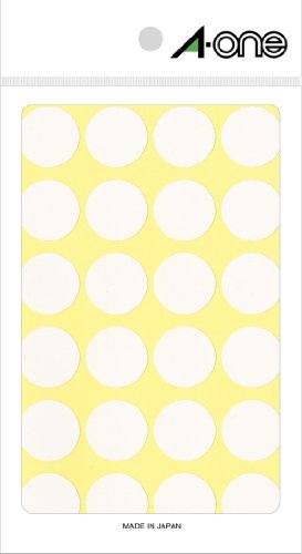 イエロー/20mm/07050・Color:イエローSize:20mm・パッケージ個数:1・白/材質:光沢コート紙・丸型 20mmφ/シートサイズ:90mm×150mm/ラベルサイズ:20mmφ(4列×6段)・粘着特性:しっかり貼れる・ラベ...