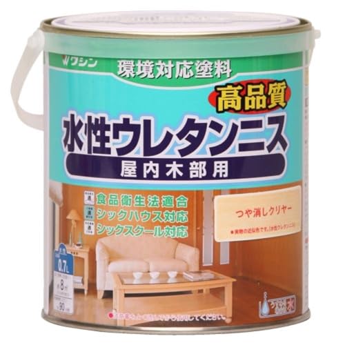 屋内木部用つや消しクリヤー/0.7L/4965405115345・パッケージ個数:1・色:つや消しクリヤー・容量:0.7L・塗り面積(2回塗り):約8m2(畳の枚数約5枚)、乾燥時間:約90分(20度)・うすめ液:水(原液のままでも使用可)...