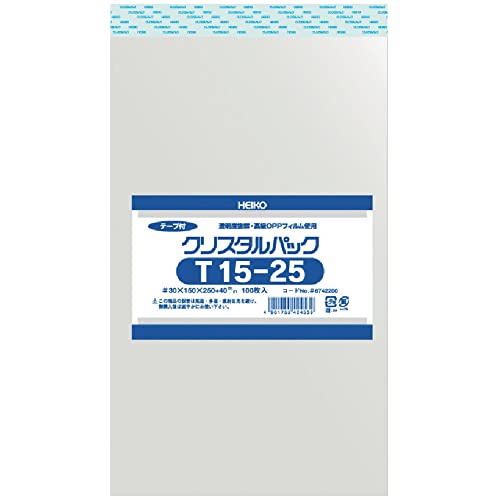 T15/15×25cm 100枚/006742200・Color:T15・パッケージ個数:1・1枚サイズ:巾150×高250×テープ部分40mm・商品特徴:封のできるテープ付き。帯電防止加工。・内容量:100枚入・素材:オリエンテッドポリプ...