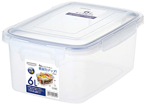 透明/6.0L(米:約5kg)/B-2895 KN・Color:透明Size:6.0L(米:約5kg)・パッケージ個数:1・湿度を維持できる中空シリコーンパッキン付き密閉容器です。・4方向のロックで均一にしっかりフタをロックできます。・ロッ...