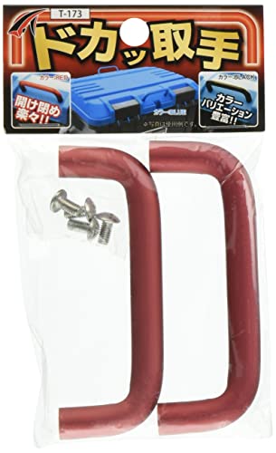 レッド/-/T-173・Color:レッド・パッケージ個数:1・入数:左右2本入り（ネジ（M4-10）4本入り）・対応サイズ:4500・4700・5000・自重:1ヶ28g・タックルボックスの開け閉めが、この取っ手で楽々。・カラーバリエーシ...