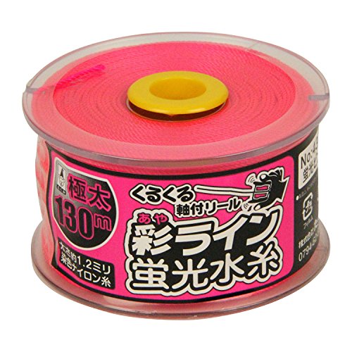 -/-/No.4349・パッケージ個数:1・色:蛍光ピンク・糸の太さ:極太(約1.2mm)・長さ:130m・仕様:回転軸付きリール巻・糸:ナイロンクルクル回る軸付きリールでスムーズに糸張りができる 【用途】 測量用水糸 【特徴】 ・使いやす...