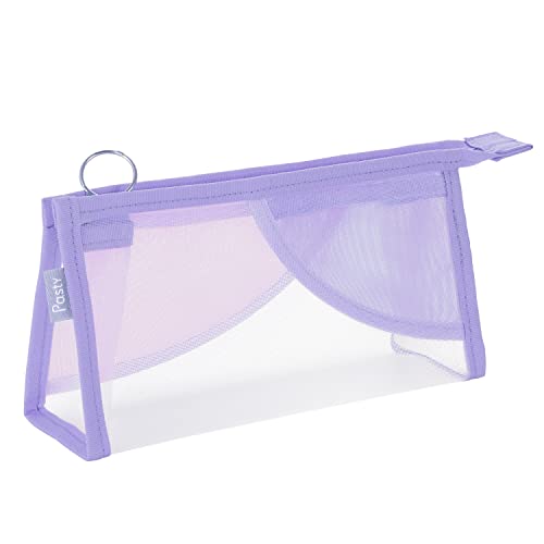 マチ付きパープル/1個 (x 1)/FL-210CA・Color:パープルStyle:マチ付き・パッケージ個数:1・毎日を楽しい気分にパスティカラーのペンケース Pastyの形状を活かした小物ポケットで取り出しやすく、収納しやすい透けるメッ...