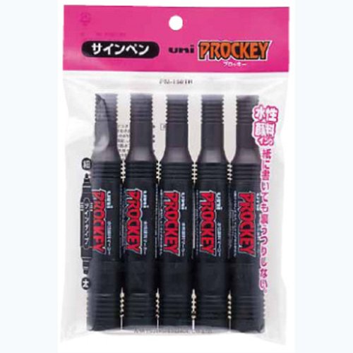 PM150TR5P.24黒24/-/PM150TR5P.24・パッケージ個数:1・5本入・インク色:黒・細字丸芯(線幅1.2~1.8mm) / 太字角芯(線幅6.0mm)・重量:27.1g・サイズ :軸径 直径21.5mm×厚さ22.8mm...