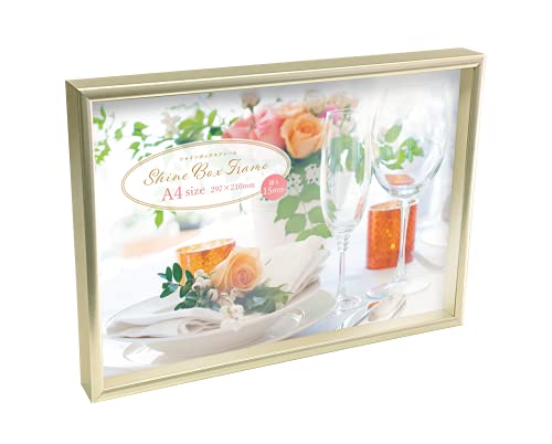 ゴールド/A4/SHBX-A4・Color:ゴールドSize:A4・パッケージ個数:1・本体:樹脂製　面材:樹脂・外寸:308×221×32mm 裏板寸:297×210mm・窓寸:290×203mm 有効内寸:290×203×15mm・重量...